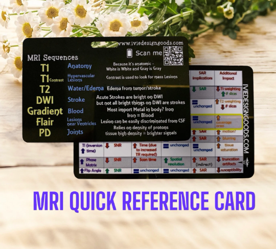 MRI Quick Reference Card / cheat sheet card – IVIE DESIGN GOODS